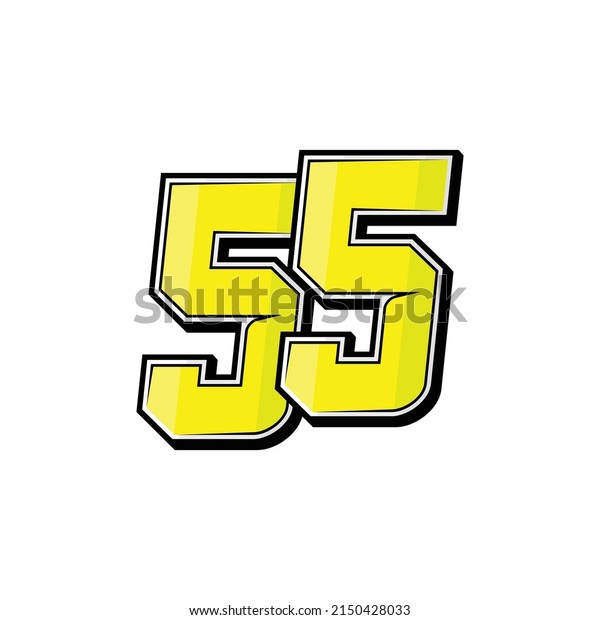 Vector Sports Numbers 55 Simple Design Stock Vector (Royalty Free ...