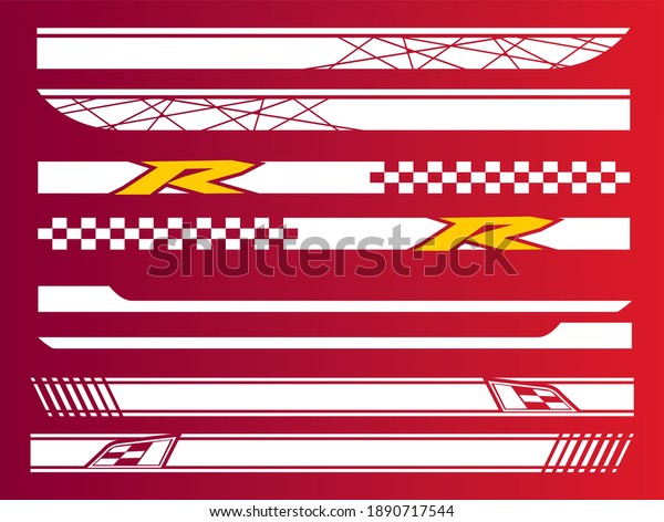 Bandas deportivas vectoriales para el auto, rayas de auto, o diseño ...