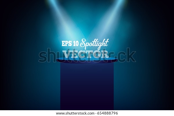 Vector Spotlight Blue Light Effect Presentation Stock Vector (Royalty ...