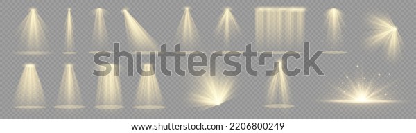 Vector Spotlight Yellow Color Light Effect Stock Vector (Royalty Free ...