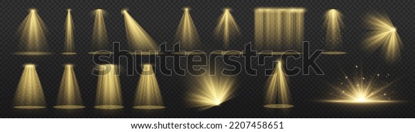 Vector Spotlight Yellow Color Light Effect Stock Vector (Royalty Free ...