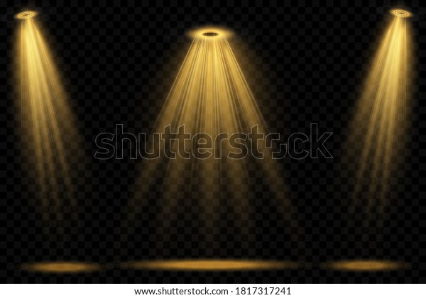 Vector Spotlights Yellow Scene Light Transparent Stock Vector (Royalty ...
