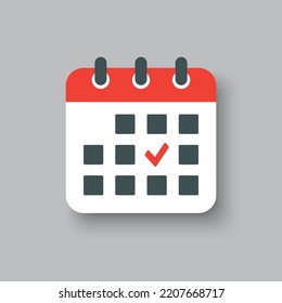 Vector Square Icons Page Calendar Mark Stock Vector (Royalty Free ...