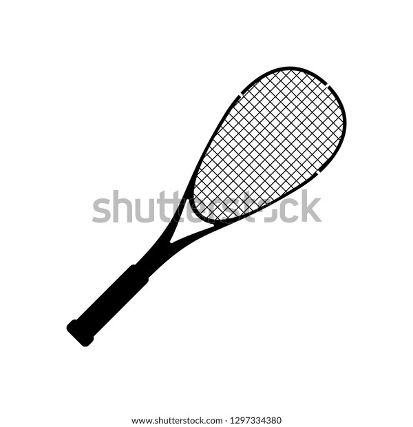 Vector Squash Racquet Silhouette Black Icon 库存矢量图（免版税）1297334380 ...