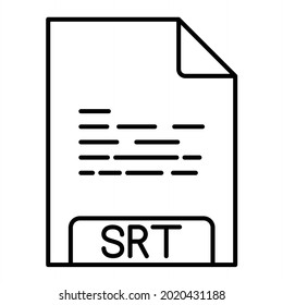 Vector Srt Outline Icon Design Stock Vector (Royalty Free) 2020431188