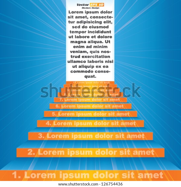 Vector Staircase Place Text Stock Vector (Royalty Free) 126754436 ...