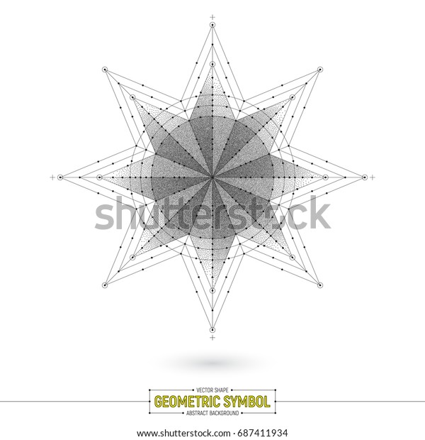 Vector Star Geometric Symbol Art Illustration Stock Vector (Royalty ...