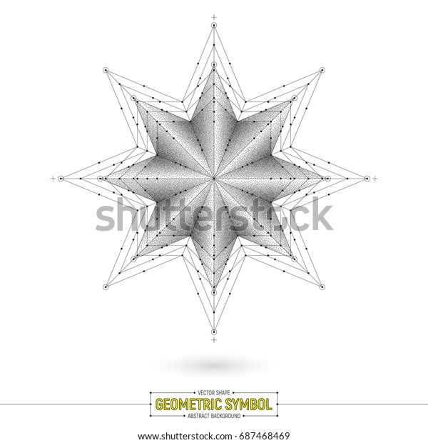 Vector Star Geometric Symbol Art Illustration Stock Vector (Royalty ...