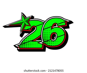 25 Simple start racing number 26 Images, Stock Photos & Vectors ...