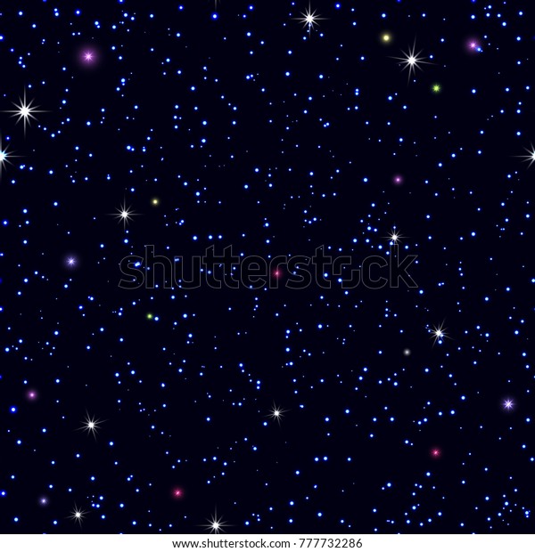 Vector Starry Sky Isolated On Dark Stock Vector (Royalty Free ...