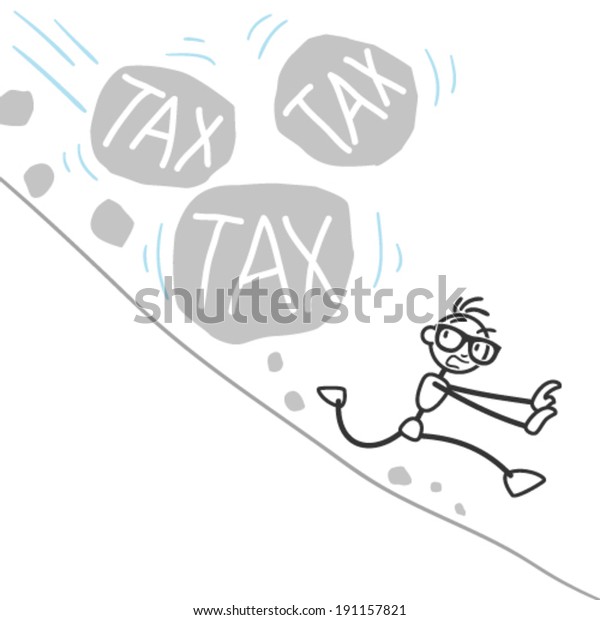 Vector Stick Figure Stick Man Escaping: vector de stock (libre de ...