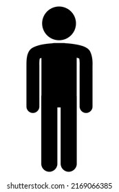 Vector Stick Man Stickman Stand Isolated Stock Vector (Royalty Free ...