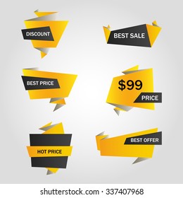 Vector Stickers Price Tag Stock Vector (Royalty Free) 337407968 ...