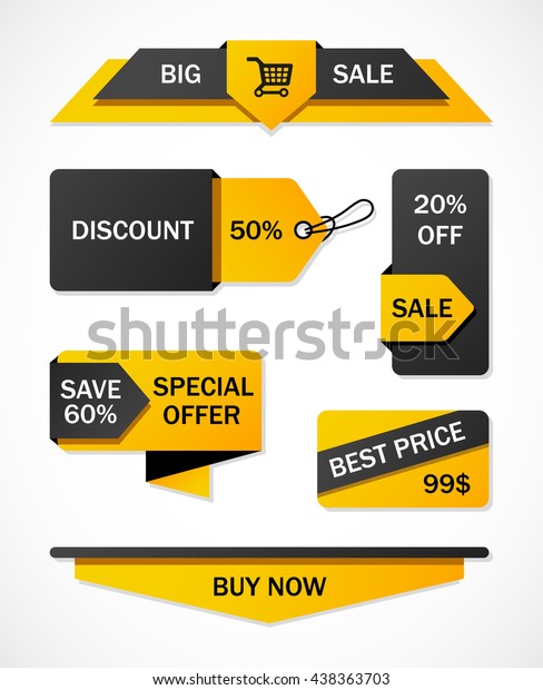 Vector Stickers Price Tag Banner Label Stock Vector (Royalty Free ...