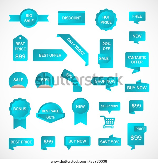 Vector Stickers Price Tag Banner Label Stock Vector (Royalty Free ...