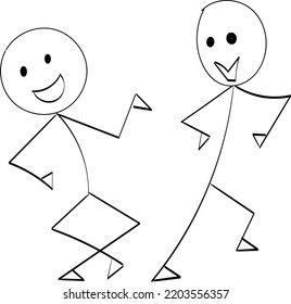 Vector Stickman Character Illustration Sketch Stick Stock Vector ...
