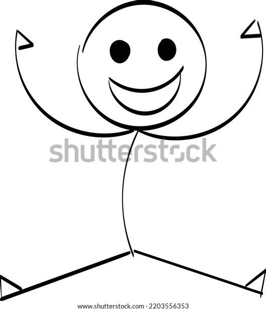 Vector Stickman Character Illustration Sketch Stick Stock Vector ...