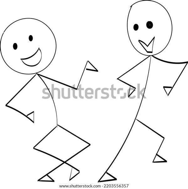 Vector Stickman Character Illustration Sketch Stick Stock Vector Royalty Free 2203556357