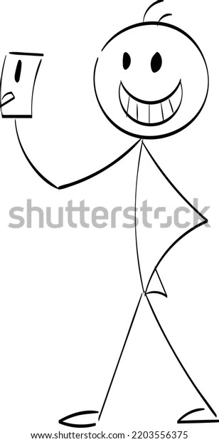 Vector Stickman Character Illustration Sketch Stick Stock Vector ...