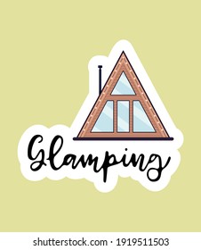 Vector Stock Glamping Logo Letters Comfortable Stock Vector (Royalty ...
