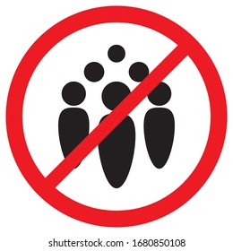 No Group Sign Isolated Vector Illustration Stock Vector (Royalty Free ...