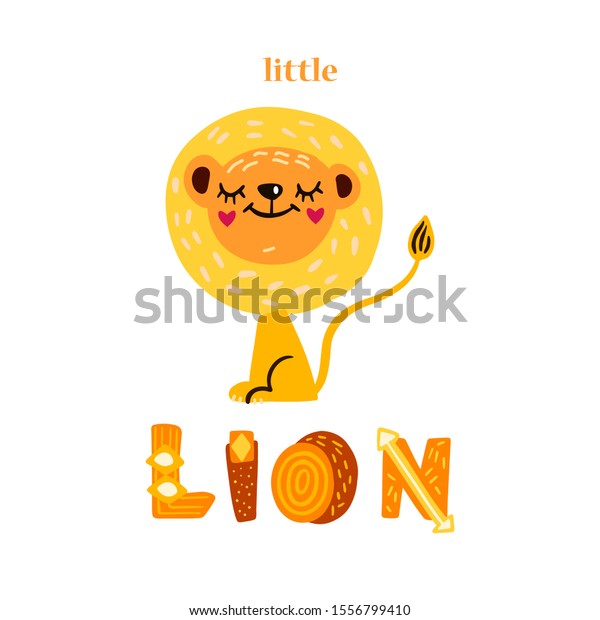 Vector Stock Logo Little Smiling Lion Stock Vector (Royalty Free ...