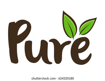Vector Stock Pure Word Custom Lettering Stock Vector (Royalty Free ...