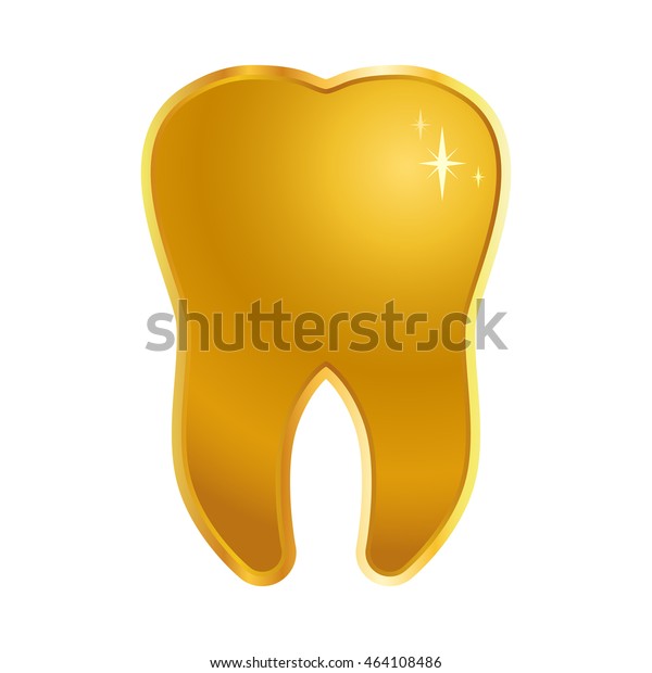 Vector Stock Shiny Golden Tooth Stock Vector (Royalty Free) 464108486