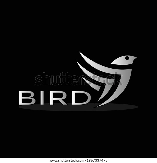 Vector Stock Silver Bird Logo Design Stock Vector (Royalty Free ...