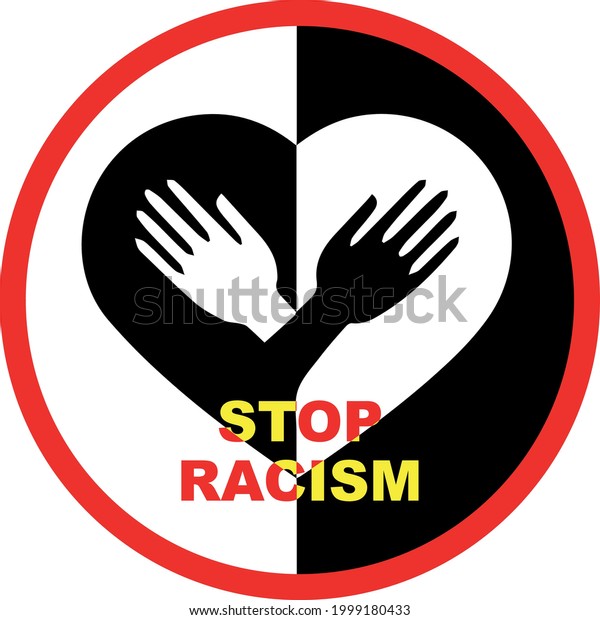 Vector Stop Racism Sign No Racism Stock Vector (Royalty Free ...