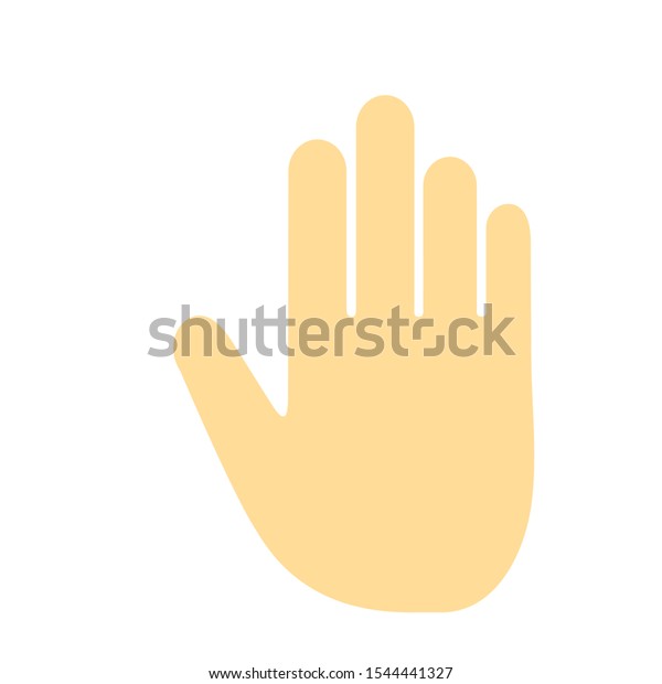 vector stop sign - hand illustration symbol isolated - human silhouette