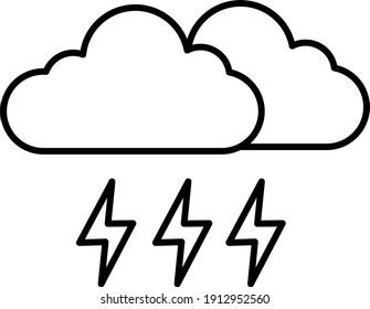 Vector Storm Outline Icon Design Stock Vector (Royalty Free) 1912952560 ...