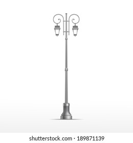 Vector Street Lamp Isolated On White Stock Vector (Royalty Free ...