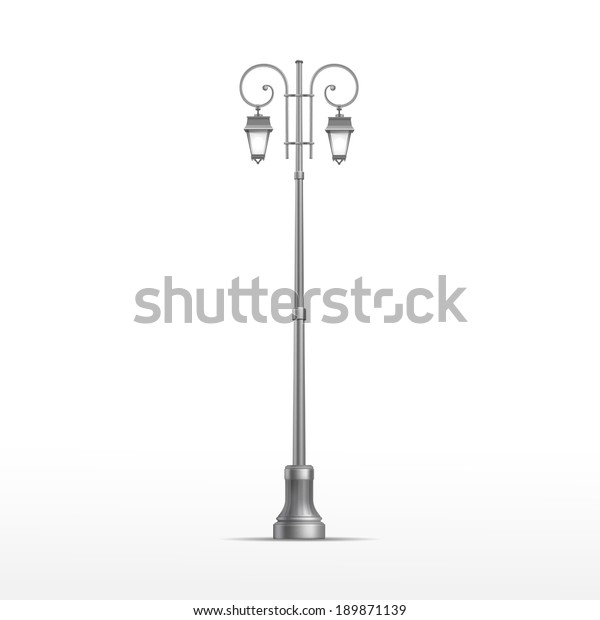 Vector Street Lamp Isolated On White Stock Vector (Royalty Free ...