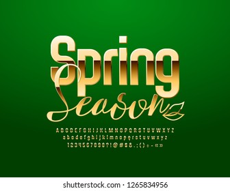 Vector Stylish Emblem Spring Season Chic Stock Vector (Royalty Free ...