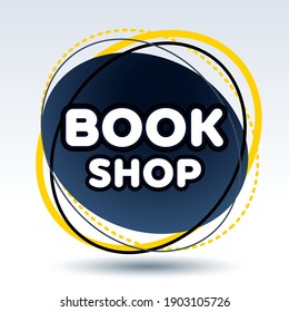 Vector Stylish Logo Book Shop Modern Stock Vector (Royalty Free ...
