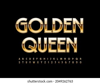 Vector Stylish Sign Golden Queen Elegant Stock Vector (Royalty Free ...