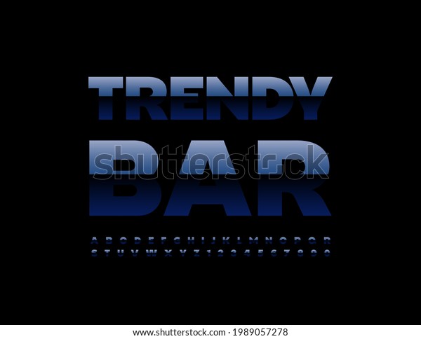 Vector Stylish Sign Trendy Bar Modern Stock Vector (Royalty Free ...