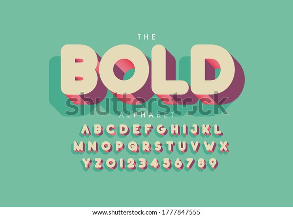 Vector Stylized Bold Font Alphabet Stock Vector (Royalty Free ...