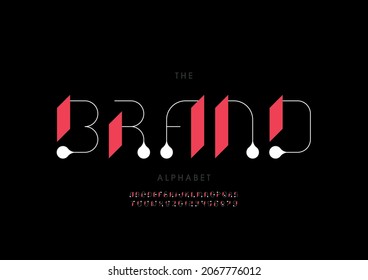 Vector Stylized Brand Alphabet Font Stock Vector (Royalty Free ...