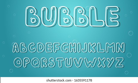Vector Stylized Bubble Font Alphabet Stock Vector (Royalty Free ...