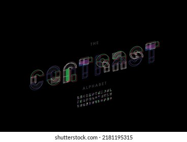 Vector Stylized Contrast Alphabet Font Stock Vector (Royalty Free ...