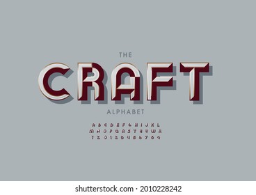 Vector Stylized Craft Alphabet Font Stock Vector (Royalty Free ...