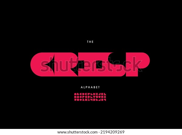 Vector Stylized Crisp Alphabet Font Stock Vector (Royalty Free ...