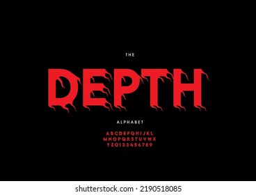 Vector Stylized Depth Alphabet Font Stock Vector (Royalty Free ...