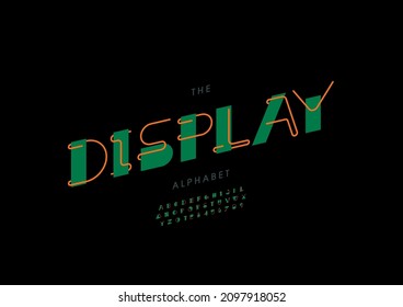 Vector Stylized Display Alphabet Font Stock Vector (Royalty Free ...