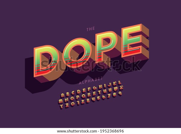 Vector Stylized Dope Alphabet Font Stock Vector (Royalty Free ...