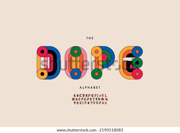 Vector Stylized Dope Alphabet Font Stock Vector (Royalty Free ...