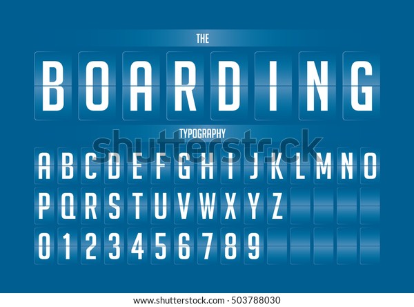 Vector Stylized Flip Board Alphabet Stock Vector (Royalty Free ...