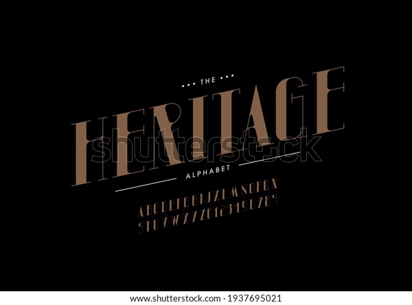 Vector Stylized Heritage Alphabet Font Stock Vector (Royalty Free ...
